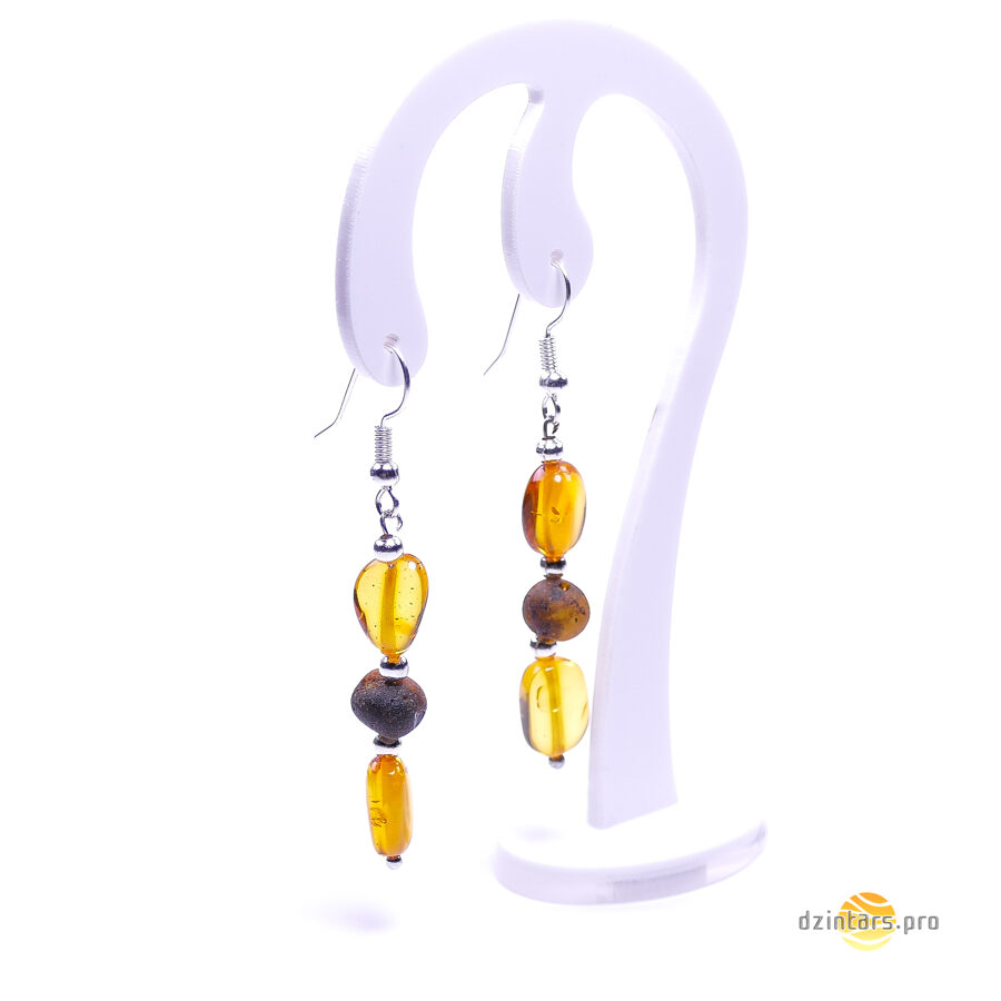 Dabīgo dzintara pērlū minimālistiskie āķīšu auskari - Dzintara auskari ...